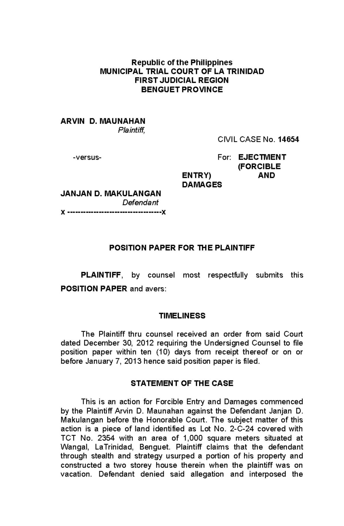 382140356- Sample-Position-Paper-Forcible-Entry - Republic of the ...