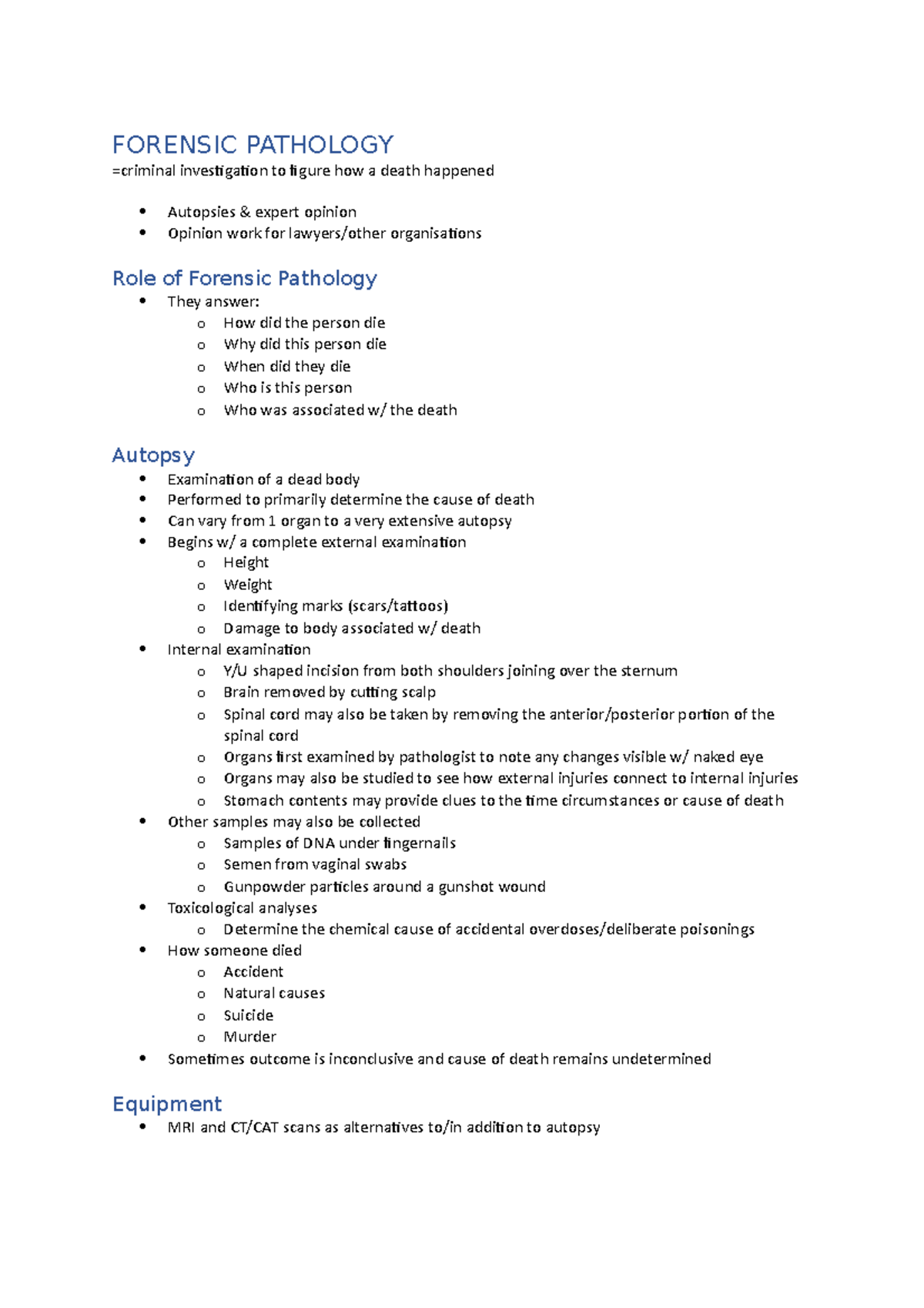 11. LECT10 - POST Mortem Interval - FORENSIC PATHOLOGY =criminal ...