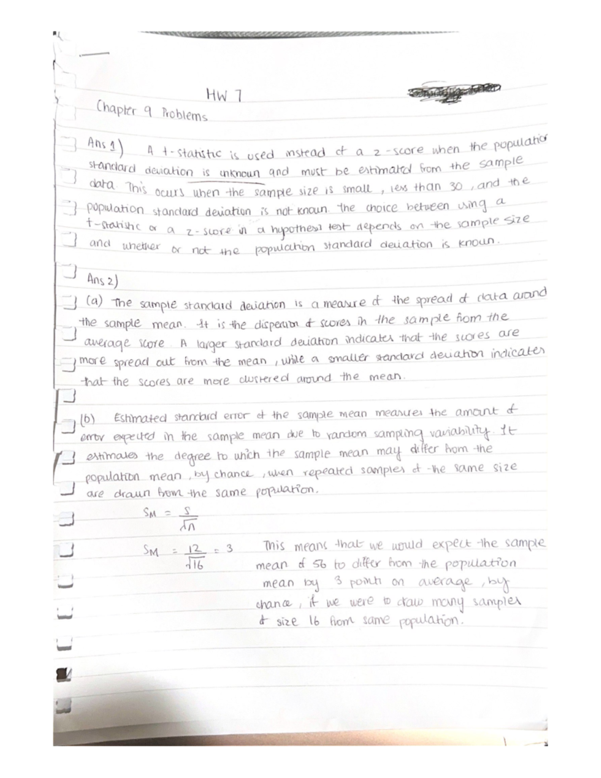 Chapter 9 Problems - PSYC 330 - Studocu