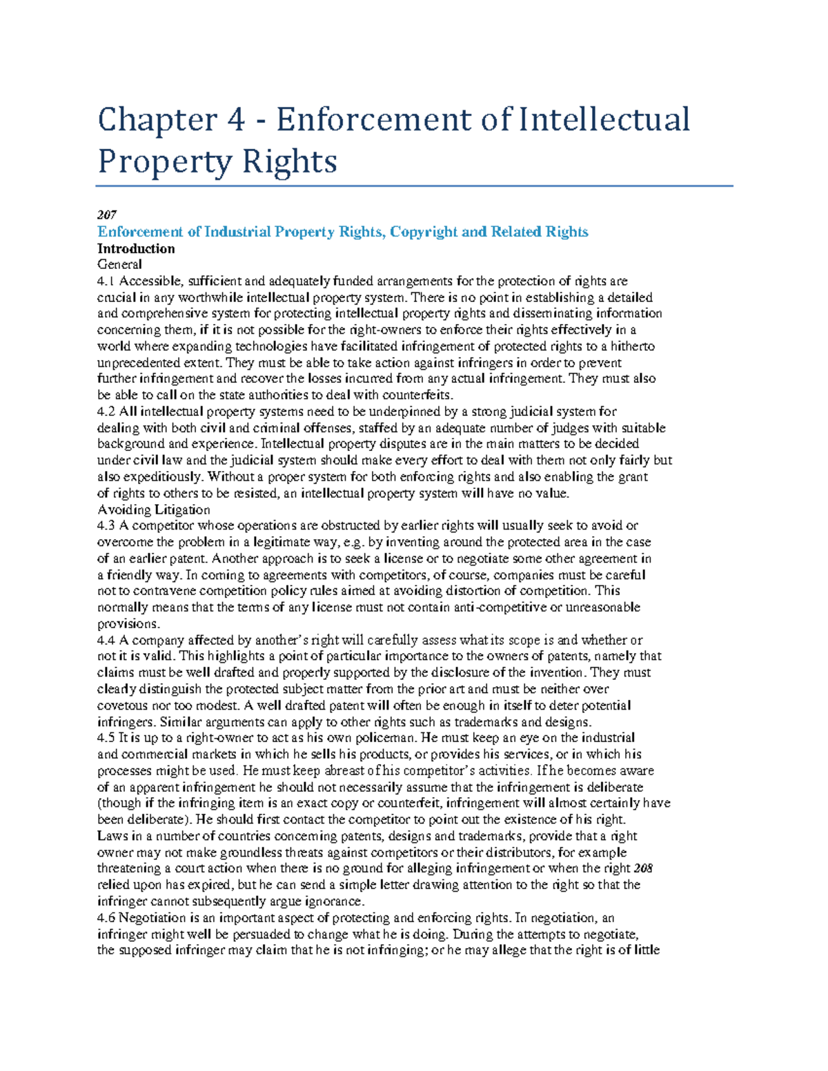 Chapter 4 - Enforcement of Intellectual Property Rights - Chapter 4 ...