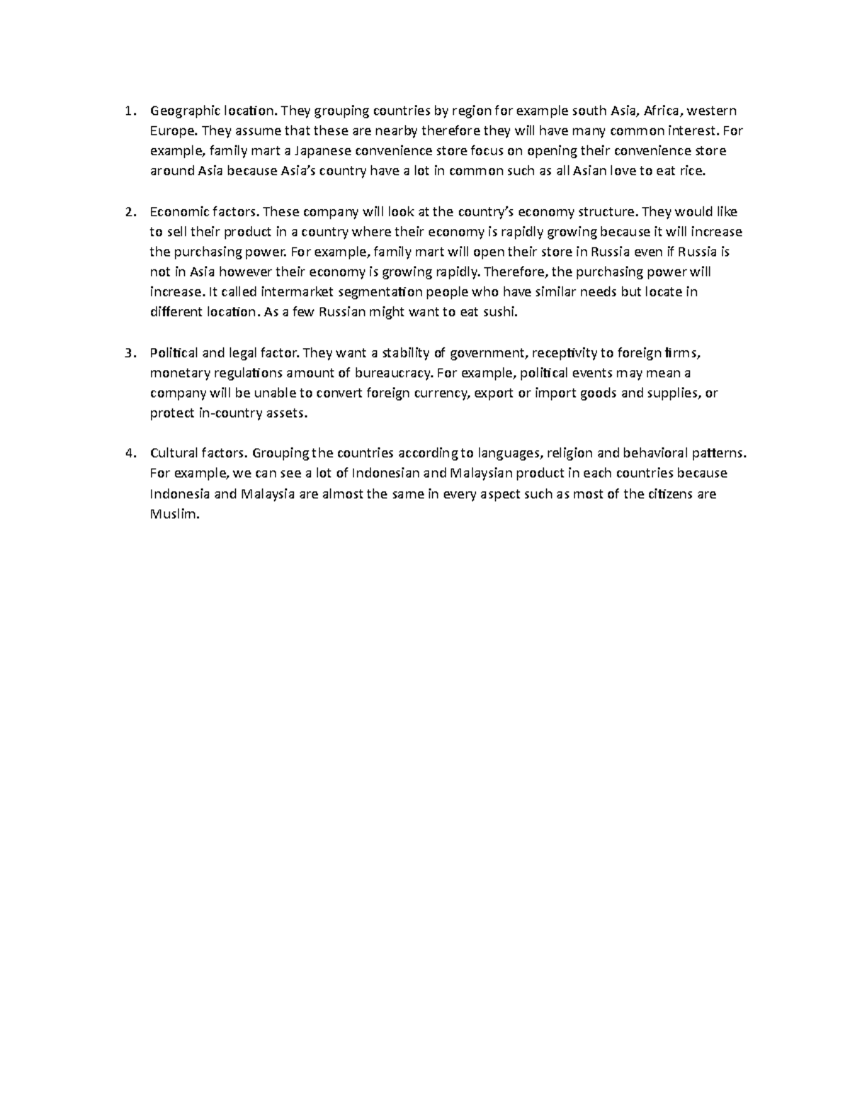 International business segmentation mkt420 (marketing) - Marketing ...