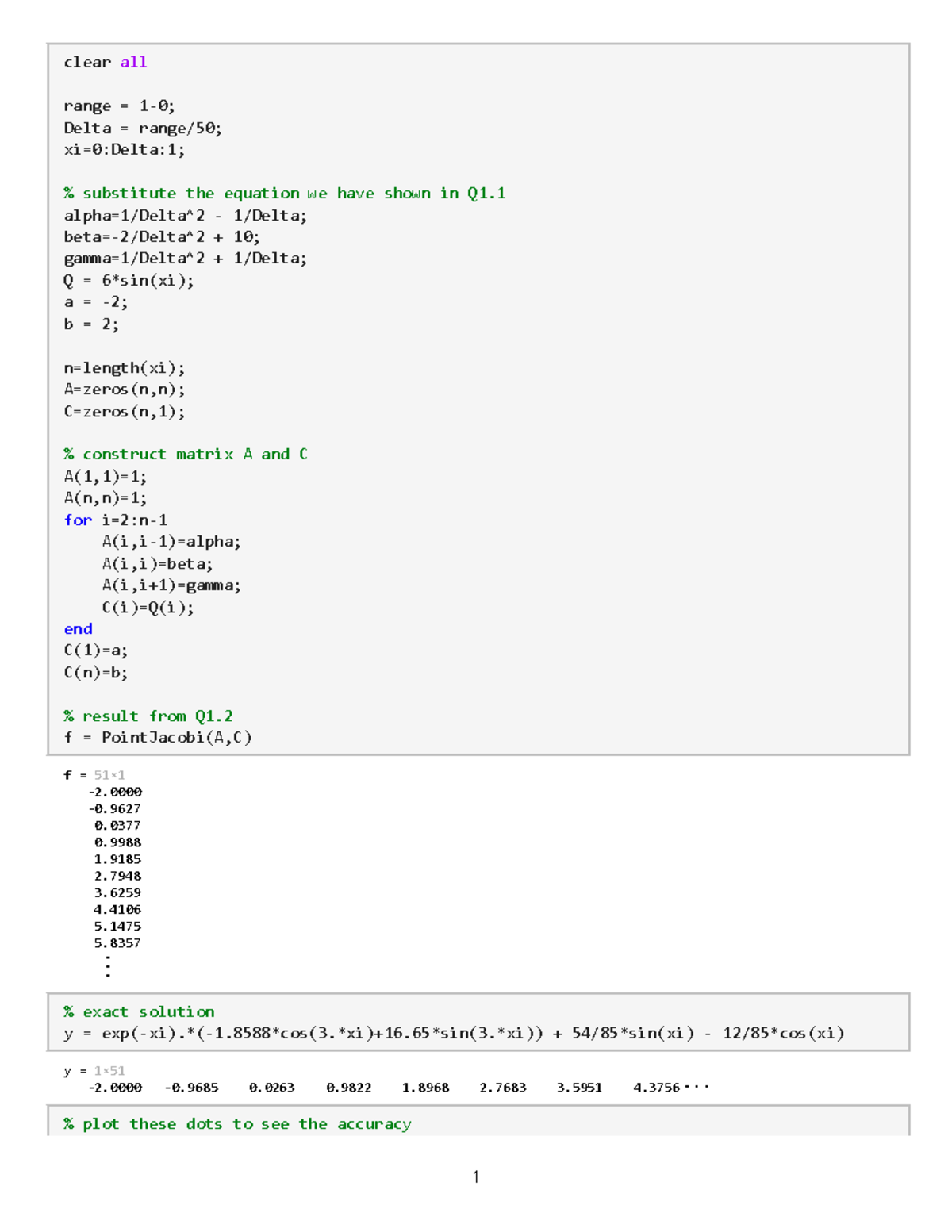 ENGR20005 assignment 3 Q1 3 - clear all range = 1-0; Delta = range/50; xi=0:Delta:1 ...