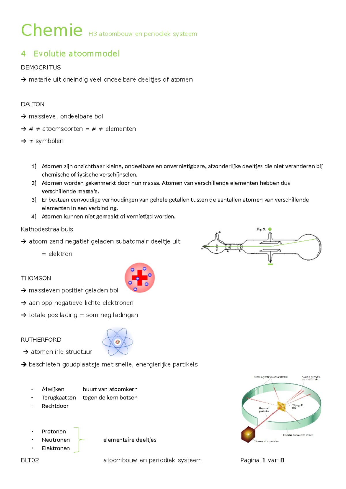 BLT02 H3 atoombouw en periodiek systeem - Chemie H3 atoombouw en periodiek systeem 4 Evolutie ...