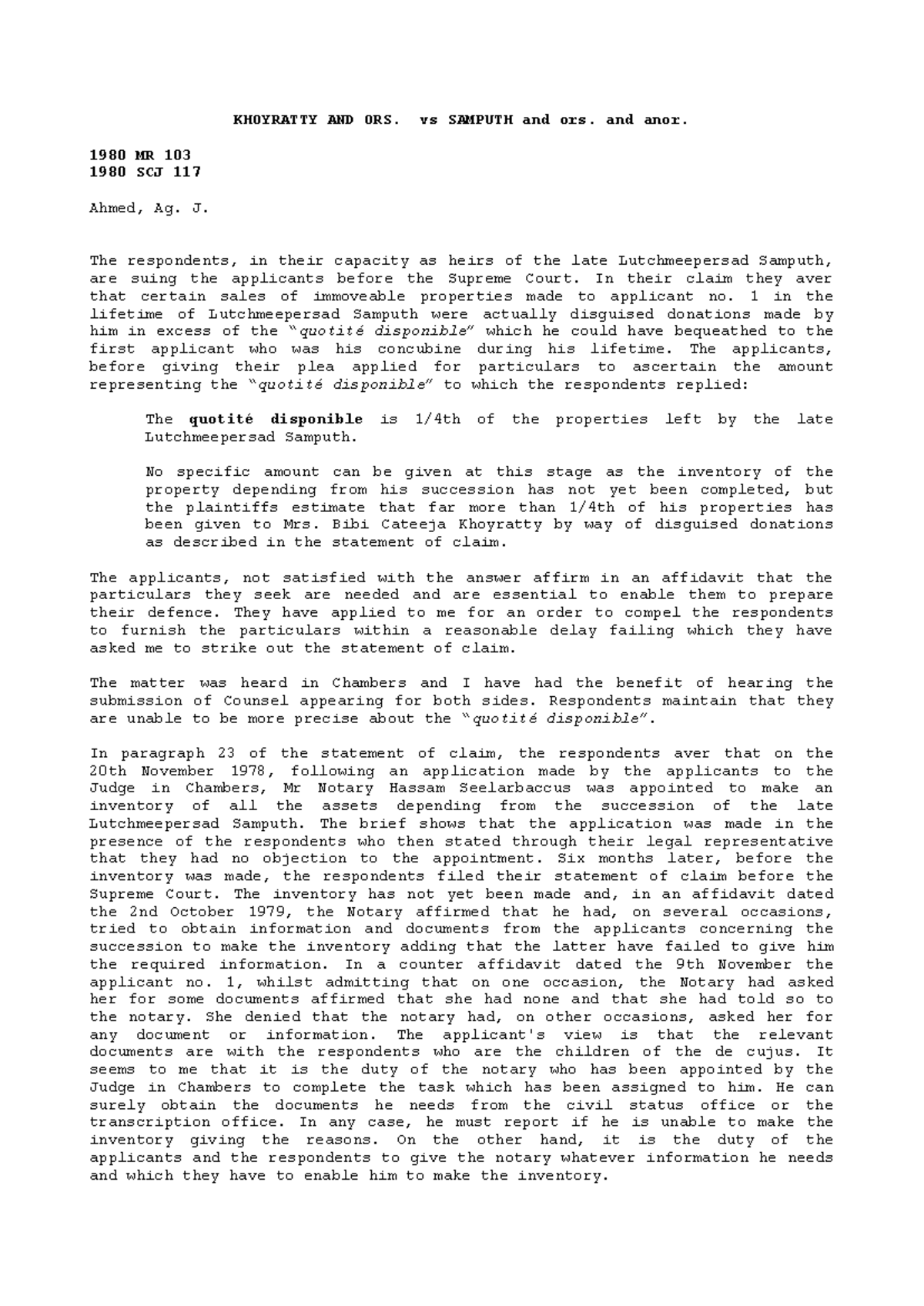 Khoyratty-and-ors-v-samputh-and-ors-and-anor-1980-mr-102016 0528111848367 8 - KHOYRATTY AND ORS ...