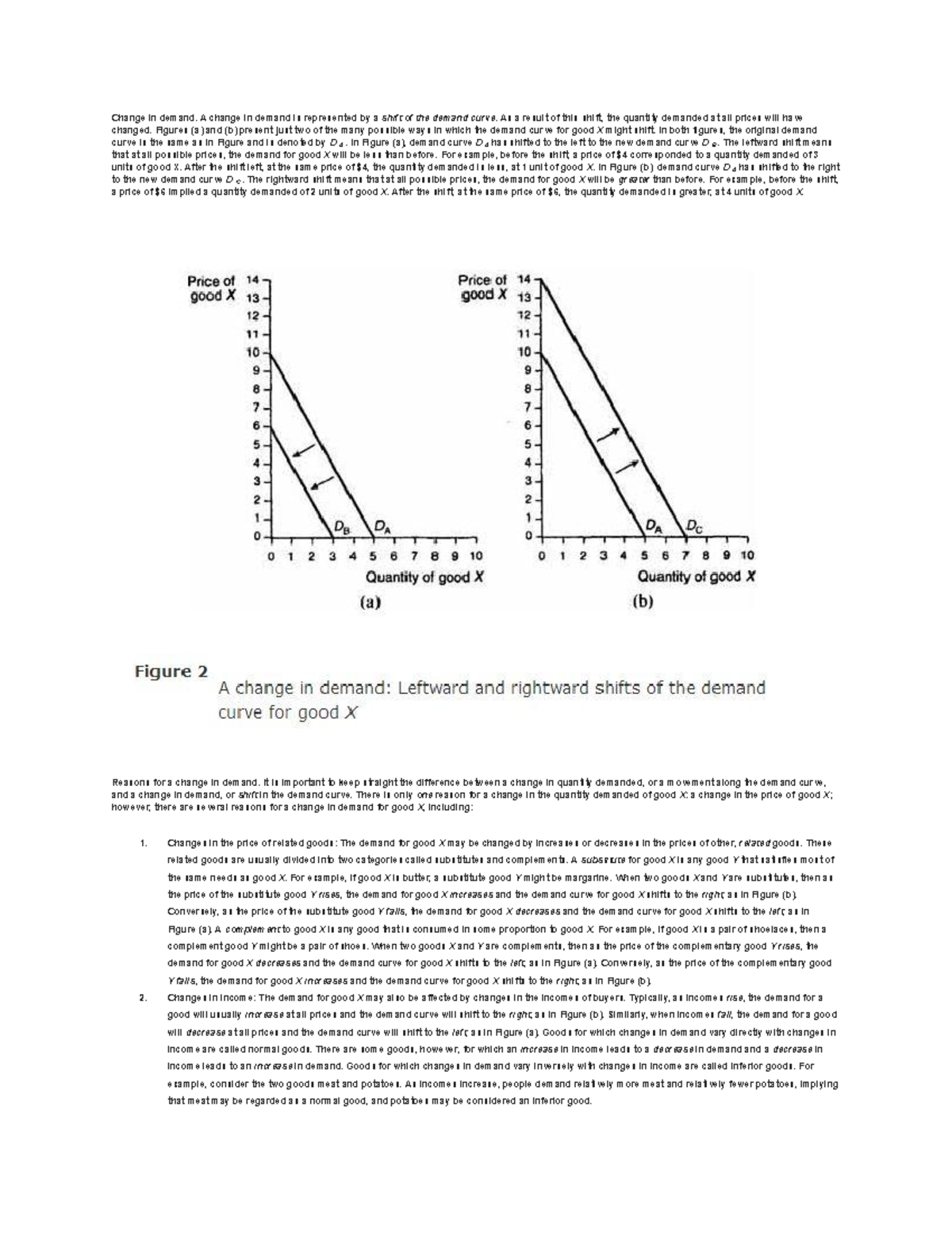 Untitled Document 81 Change In Demand A Change In Demand Is