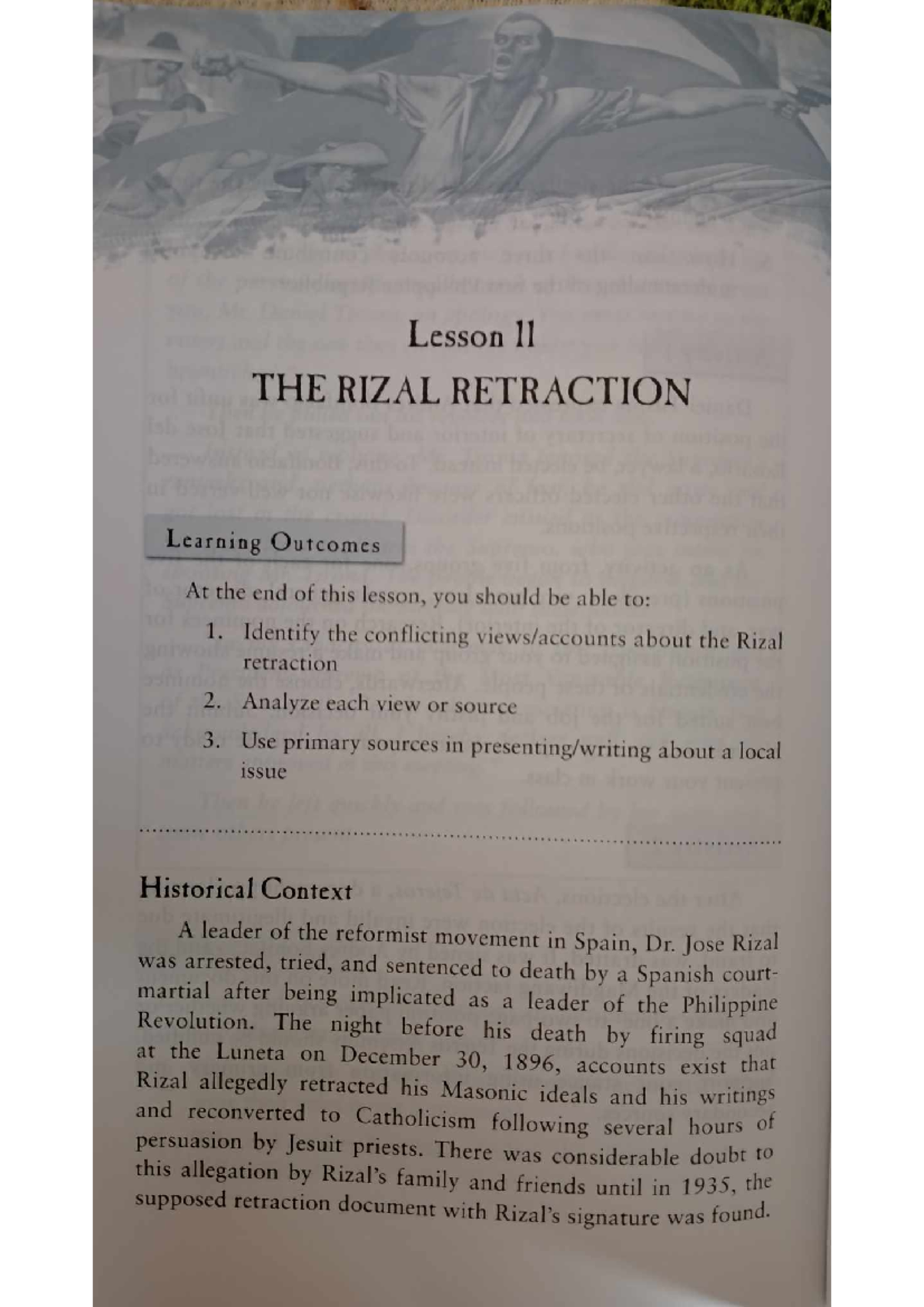 Retraction-of-Rizal - rectraciton aobut ruez - Lesson 11 THE RIZAL ...
