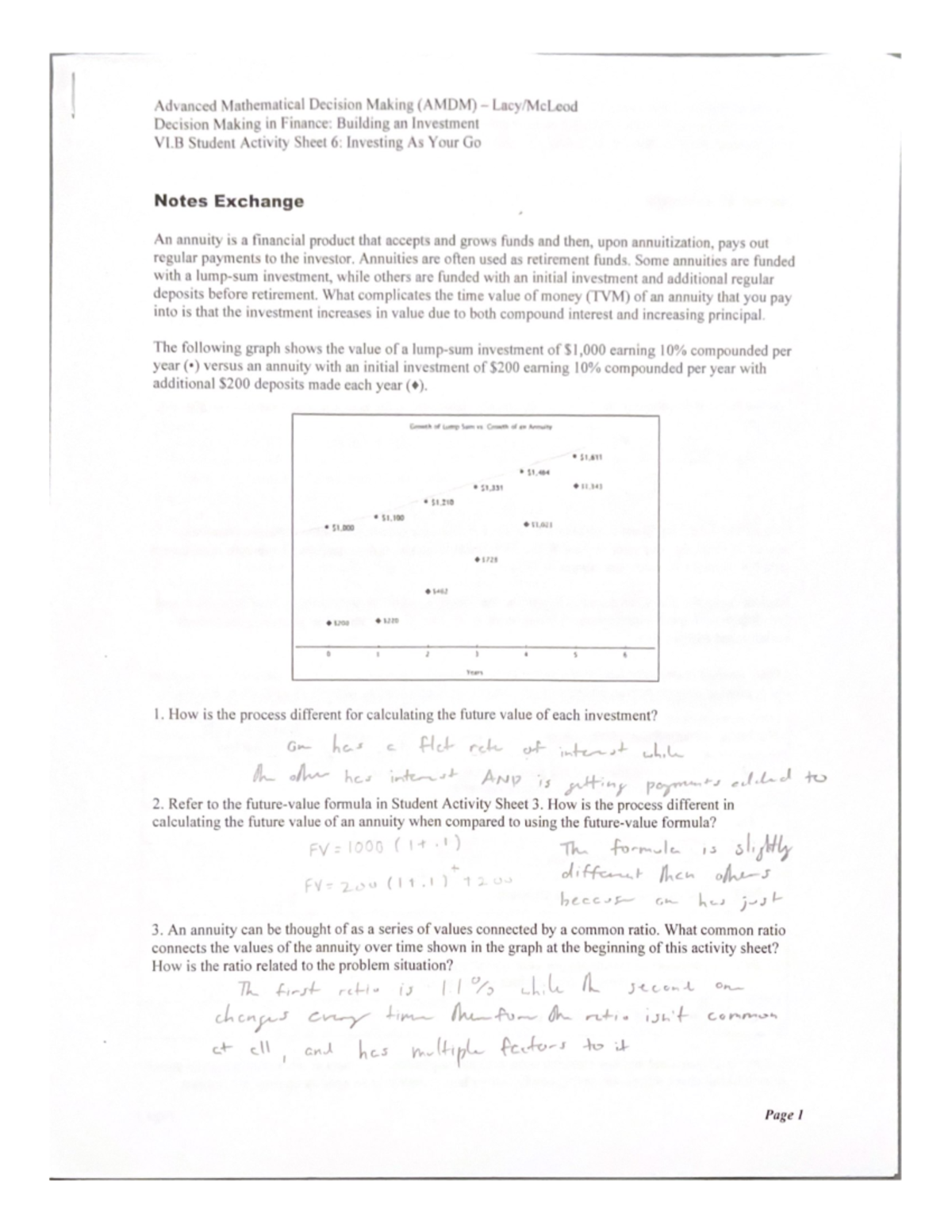 AMDM Compound Interest and Variables - Studocu