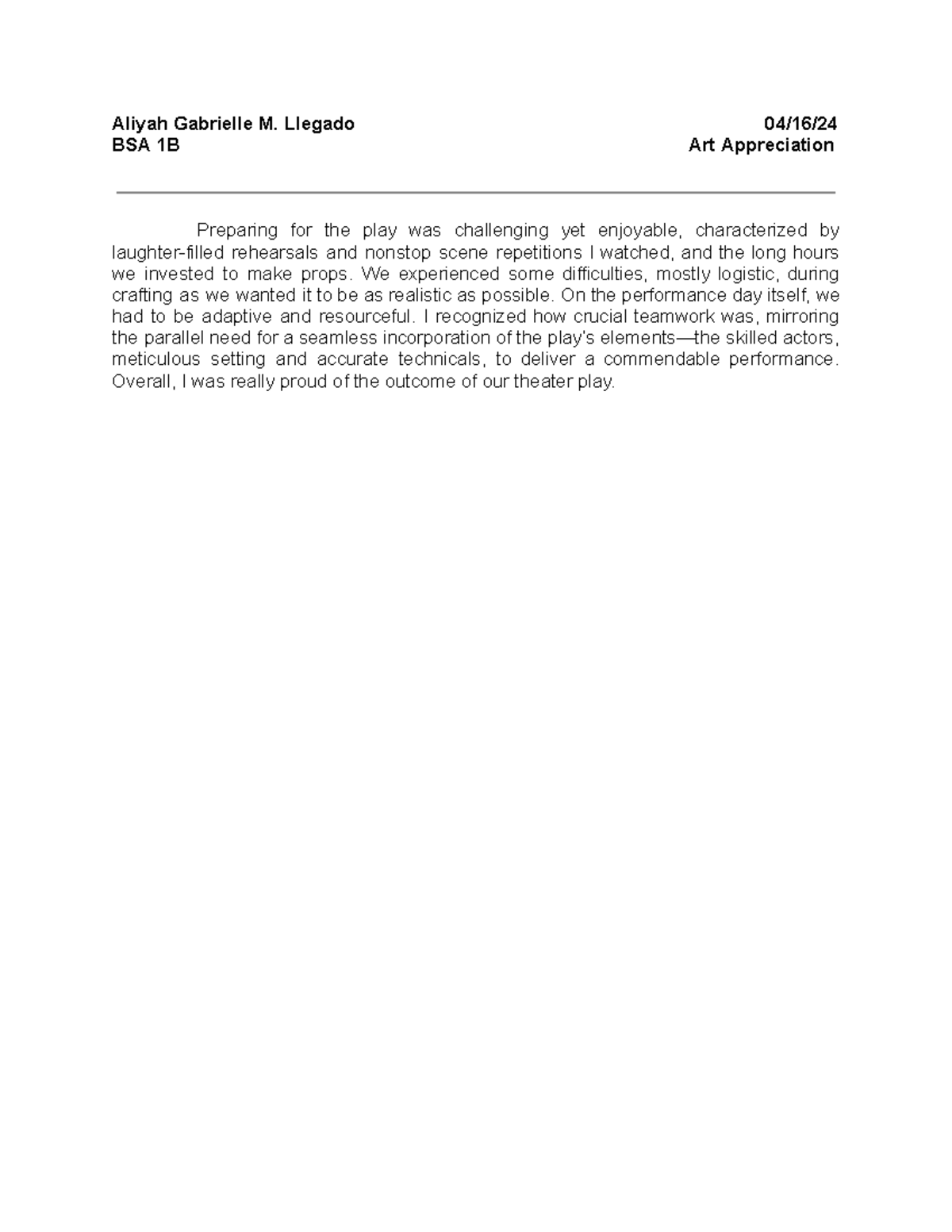 Llegado, Aliyah Gabrielle (04-15-24 - Aliyah Gabrielle M. Llegado 04/16 ...