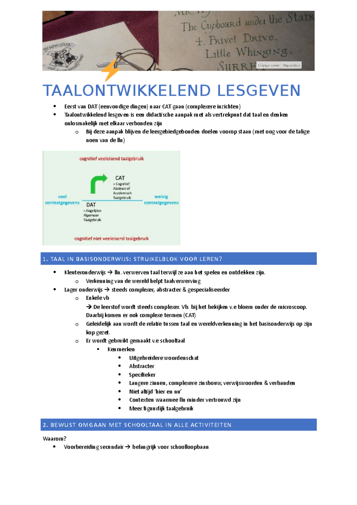 Taalontwikkelend lesgeven - TAAL IN BASISONDERWIJS: STRUIKELBLOK VOOR ...