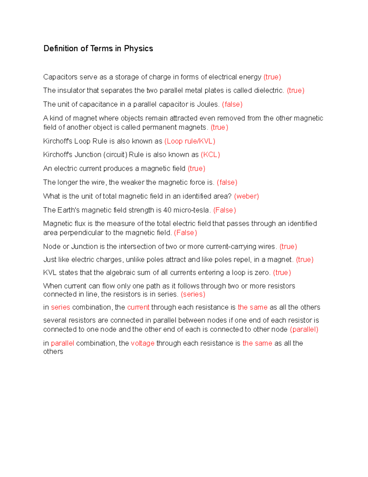 Definition of Terms in Physics - Definition of Terms in Physics ...