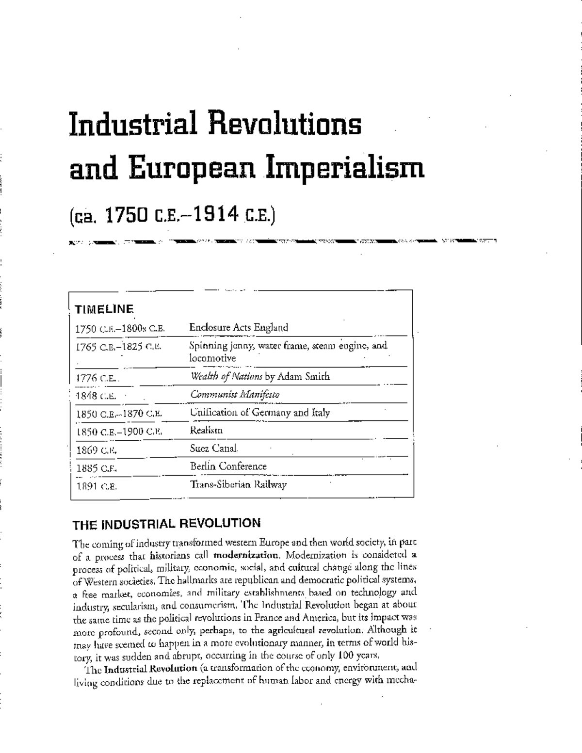 BA Chp 21 Industrial Revolutions and European Imperialism - Industrial ...