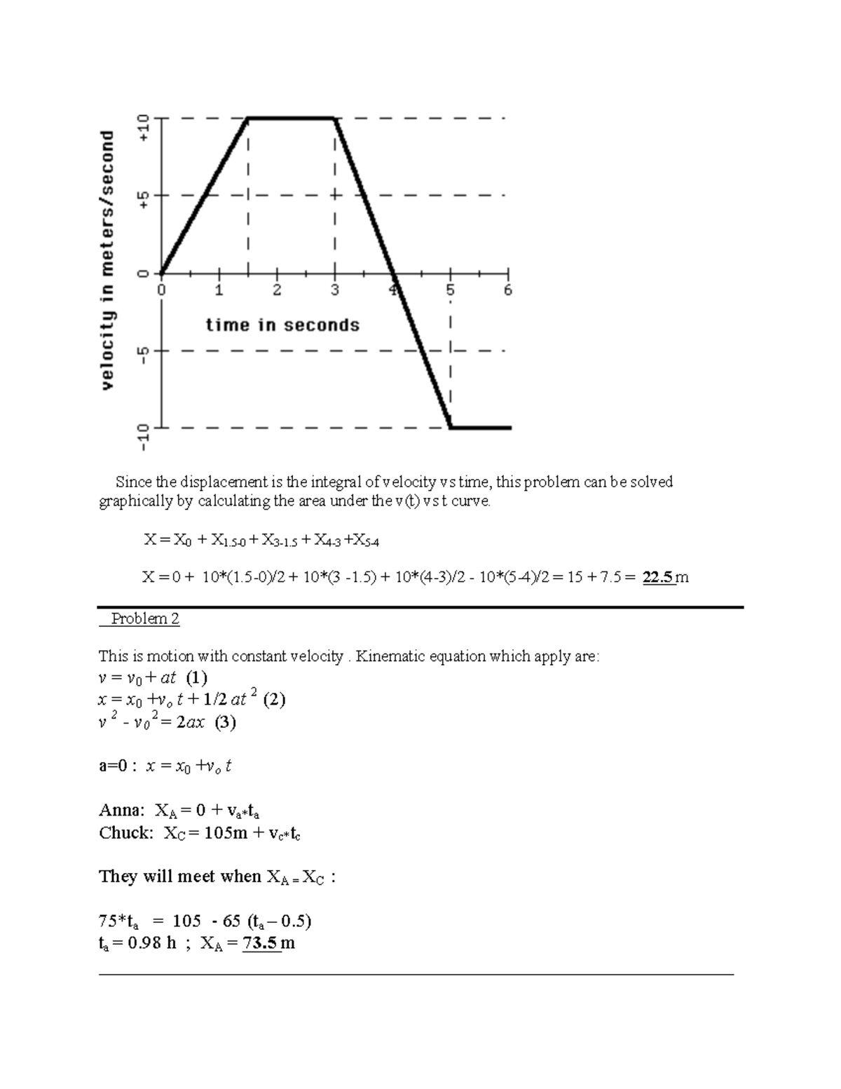 Homework-Lecture 1-Kinematics NL - Since the displacement is the ...