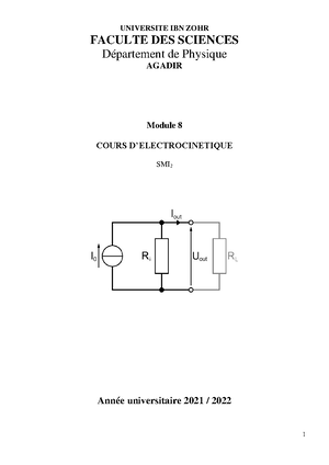 Exo electroc - Exercice aves correction - Électrocinétique : Ce fichier ...