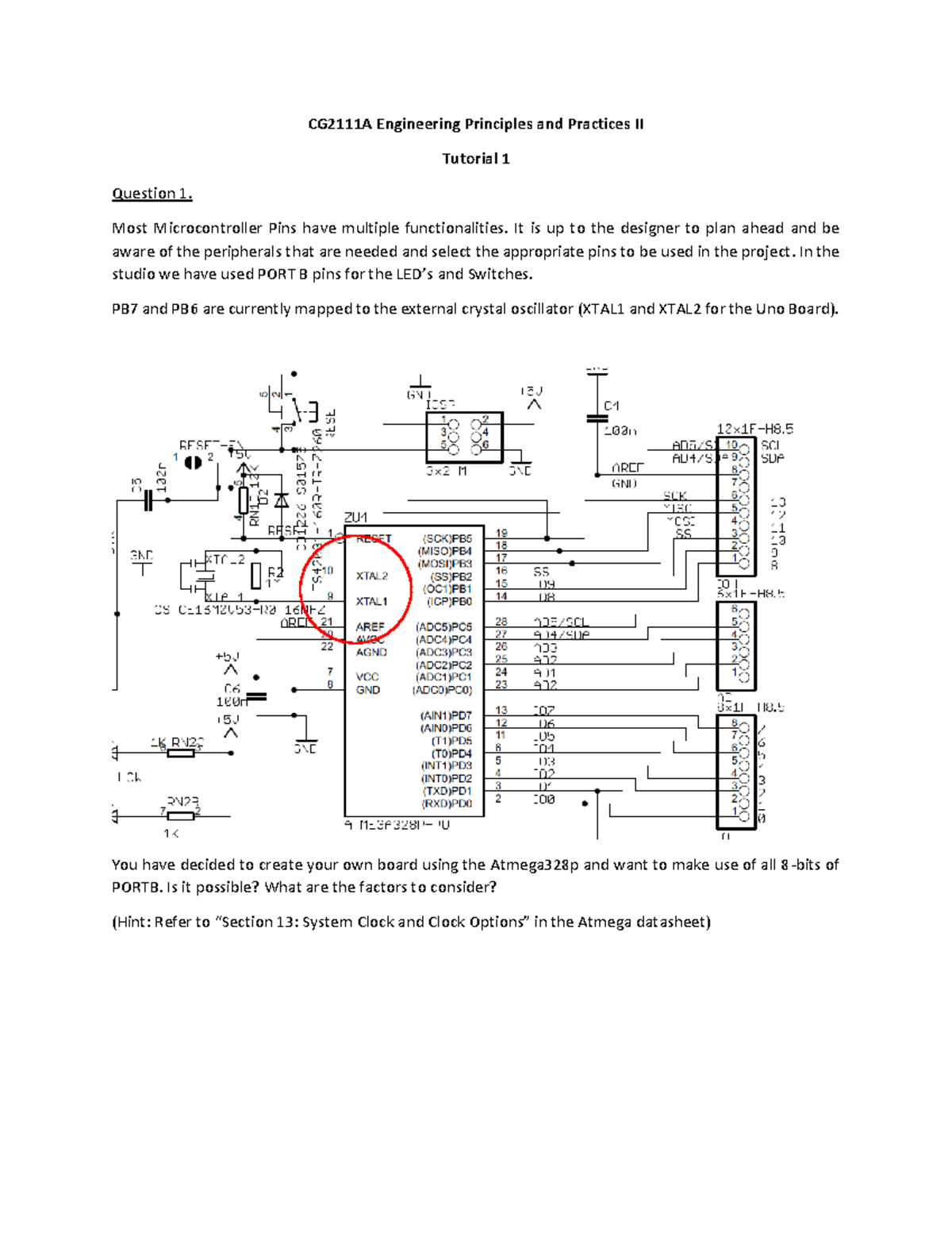 Tut1qns - Tutorial 1 ans - CG2111A Engineering Principles and Practices ...