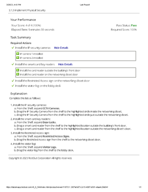 Test Out Lab Sim 5 - Lab 5.2.3 Configure a DMZ - 3/29/23, 4:40 PM Lab ...