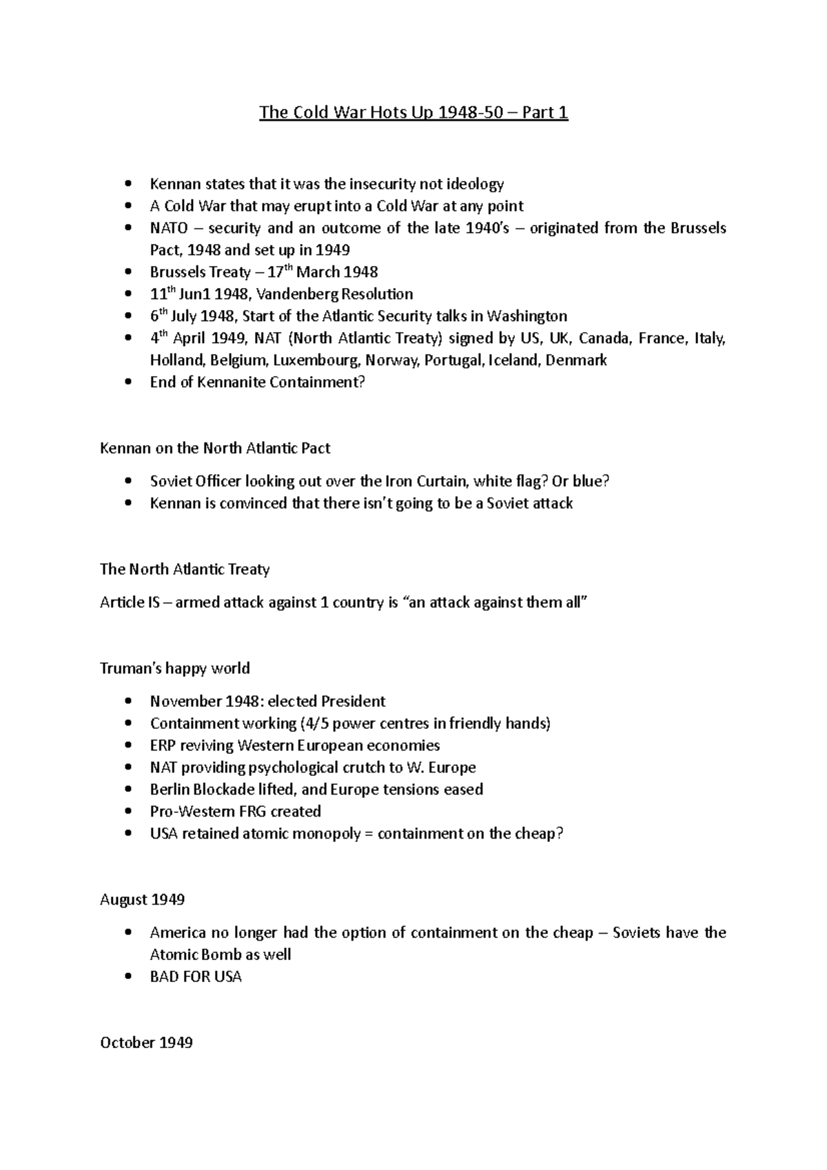 The Cold War Hots Up 1948-1950 – Part 1 - The Cold War Hots Up 1948-50 ...