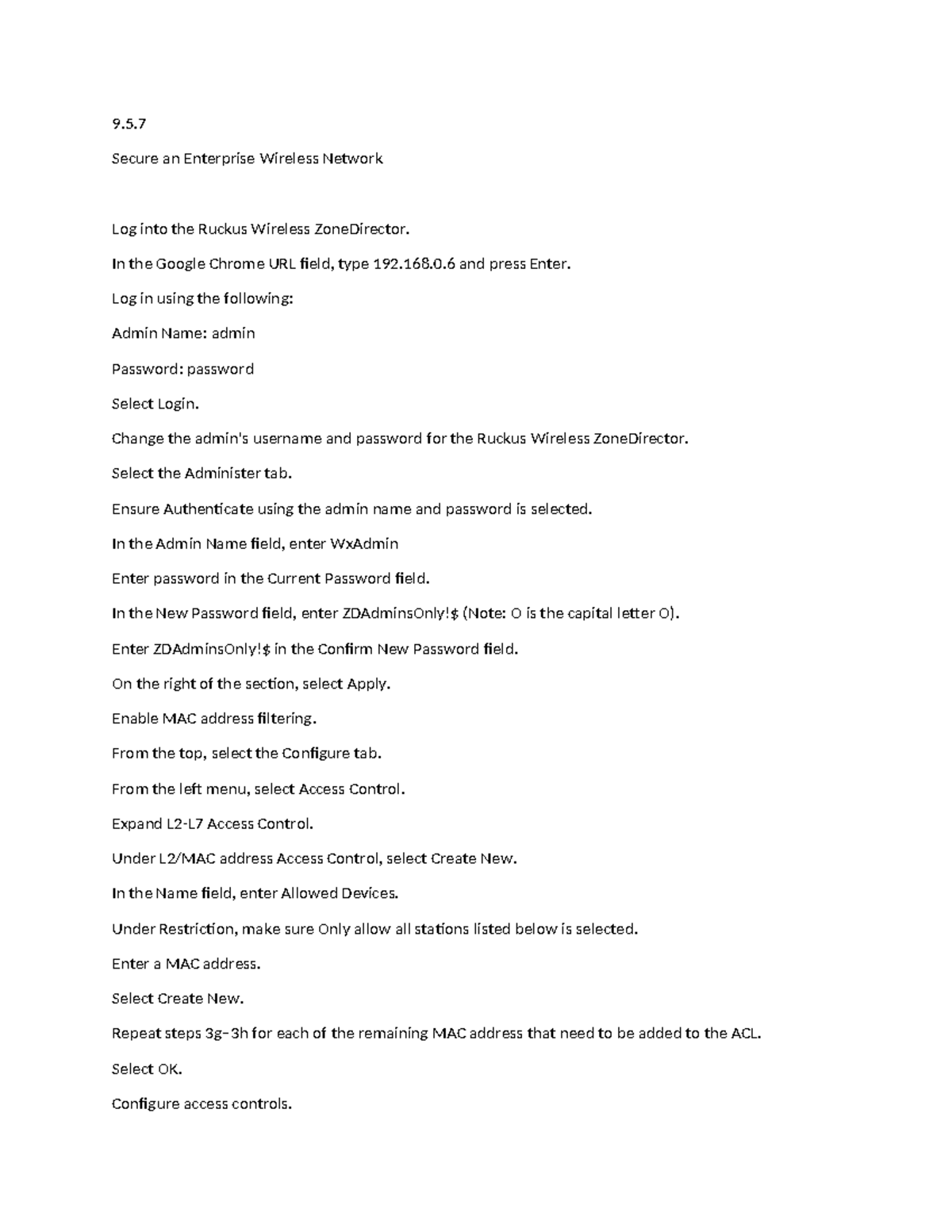 9.5.7 Secure Enterprise Wireless Network - 9. Secure an Enterprise ...