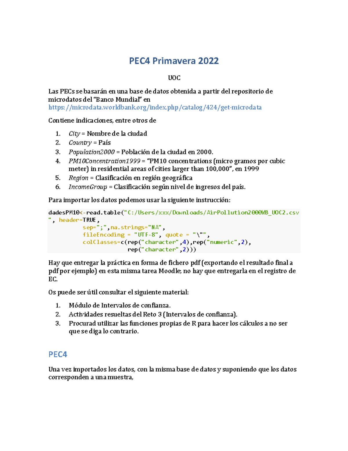 Pec4 P22 R Mi Solucion Pec 4 Parte De R Mi Solución Pec4 Primavera 2022 Uoc Las Pecs Se