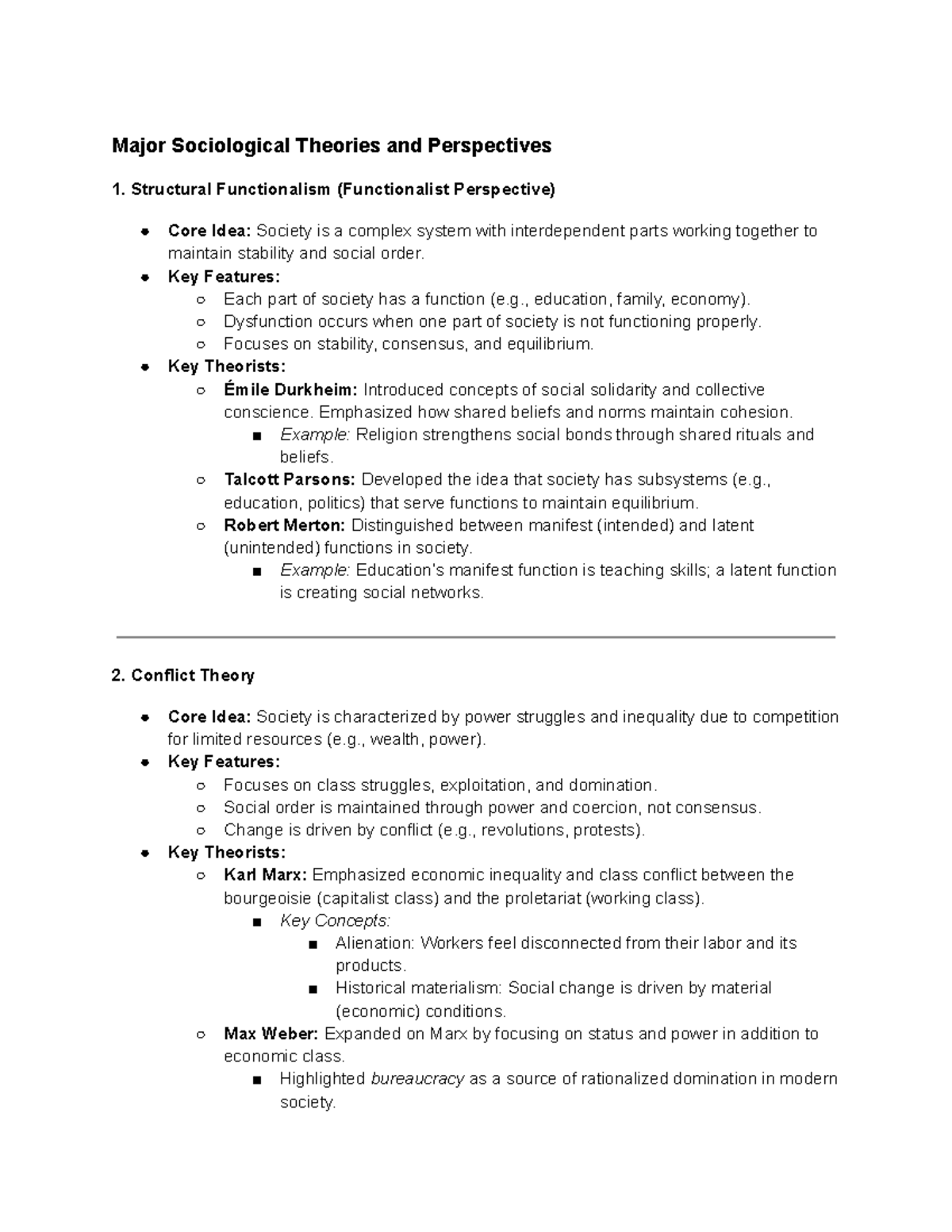 Sociology notes - Just a quick study guide I've created. - Major ...