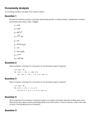 06 - Sorting - Data Structures Hands-on-exercises #6 - Sorting We are ...