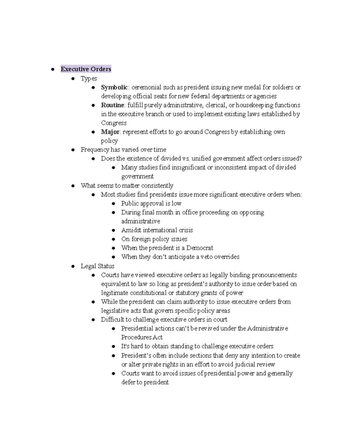 Executive Orders - Executive Orders Types Symbolic: ceremonial such as ...