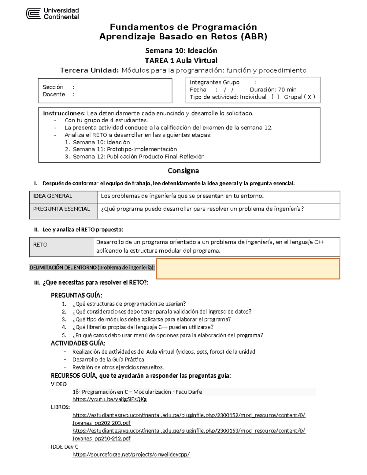 Semana 10 Etapa 01 Ideacion - Resolver Preguntas Guías - fundamentos de programacion - Studocu