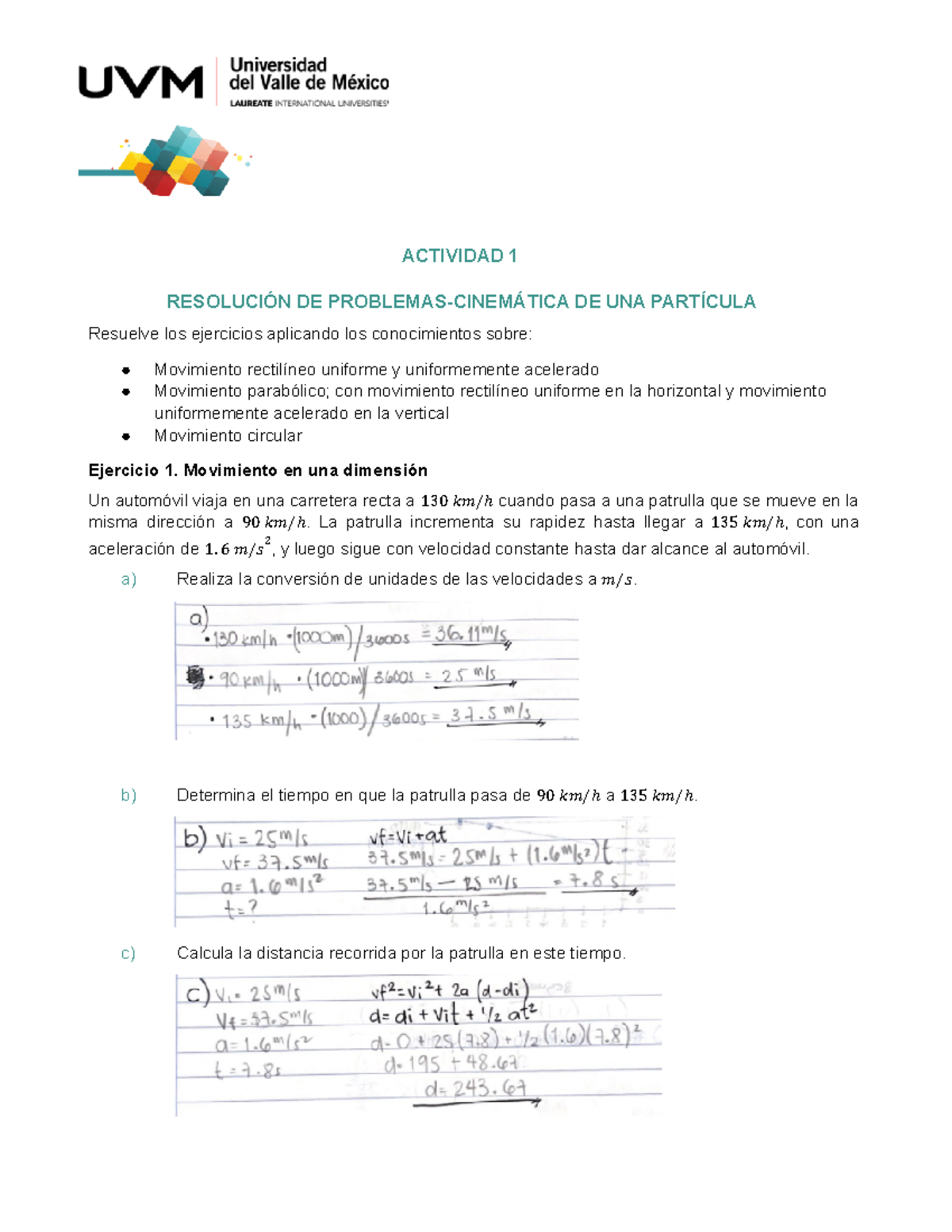Actividad 1 fisica - Ejercicio 3. Movimiento circular Una máquina ...