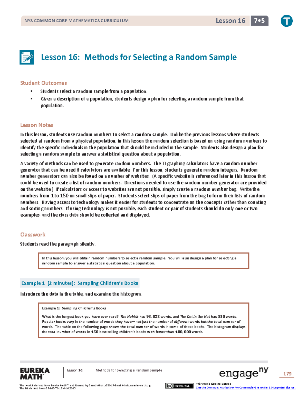 Math g7 m5 topic c lesson - Lesson 16 Lesson 16: Methods for Selecting ...