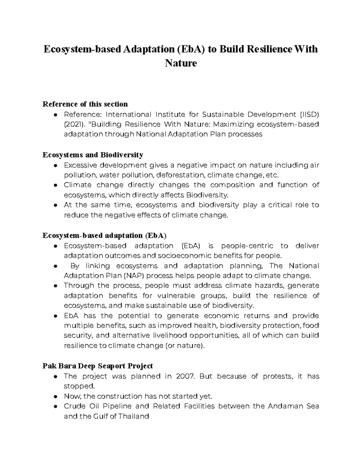 Ecosystem Based Adaptation Eb A To Build Resilience With Nature Ecosystem Based Adaptation