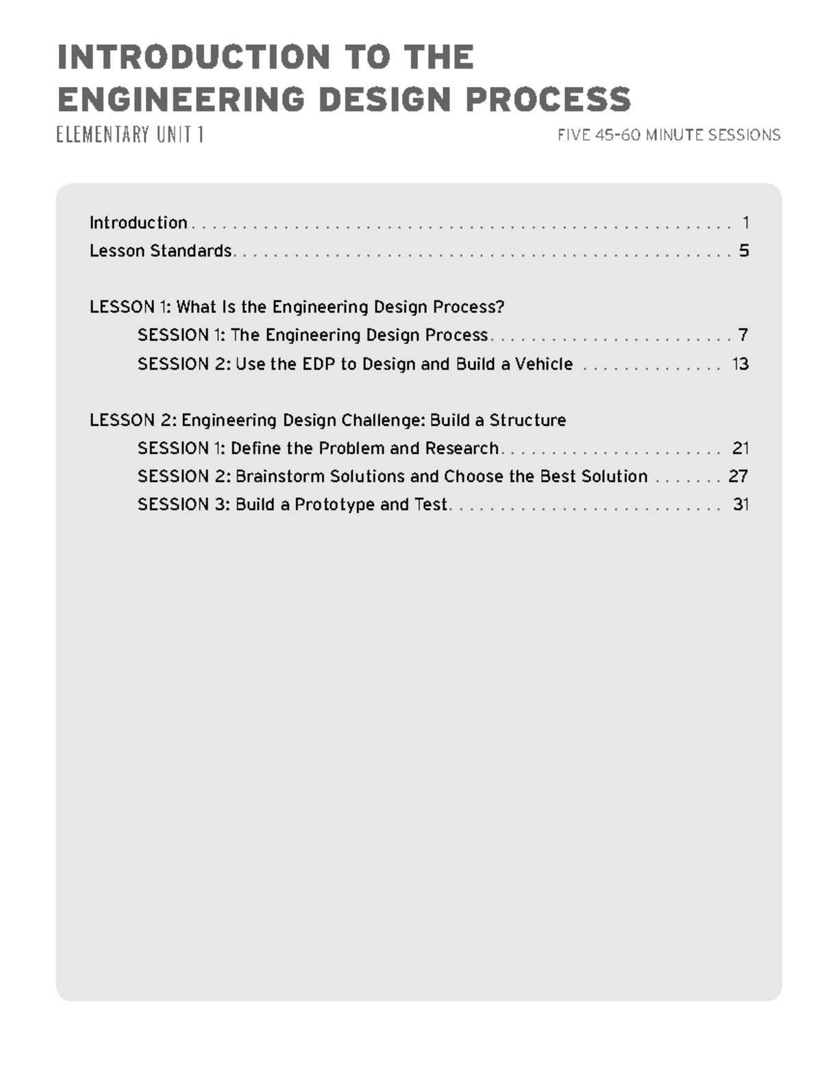 CL STEM Elementary U1 040918 - INTRODUCTION TO THE ENGINEERING DESIGN ...