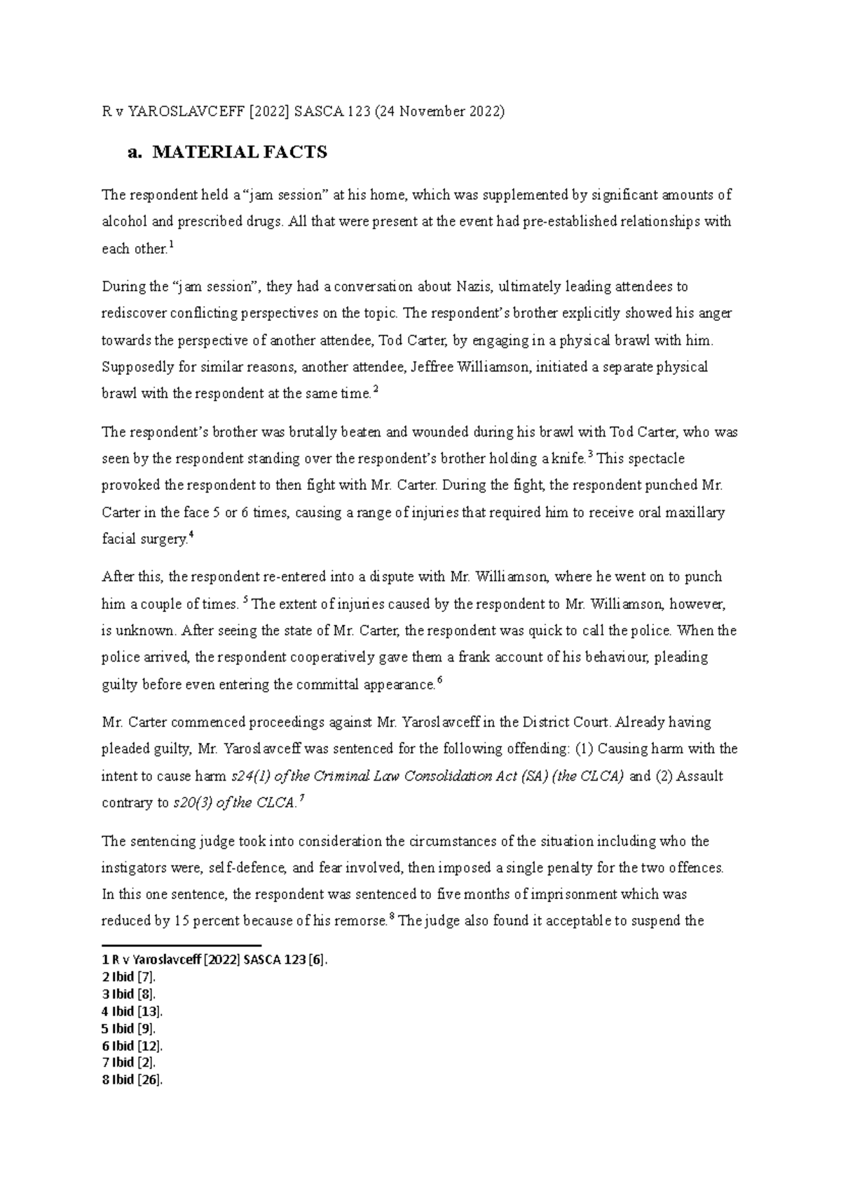 Case law assignment - llb101 - UQ - Studocu