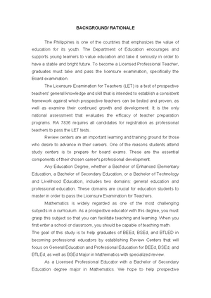 Practical- Research-2 - CHAPTER 1 THE PROBLEM AND ITS BACKGROUND ...