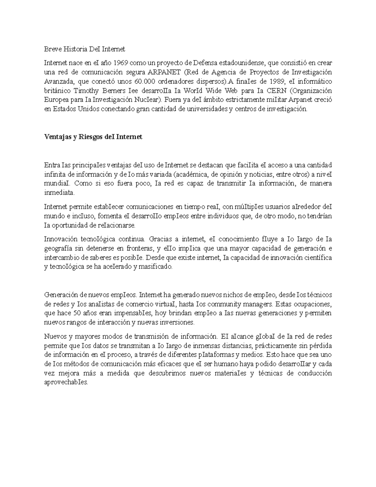 Unidad 4. Actividad 1. Internet. Entregable - Breve Historia DeI ...