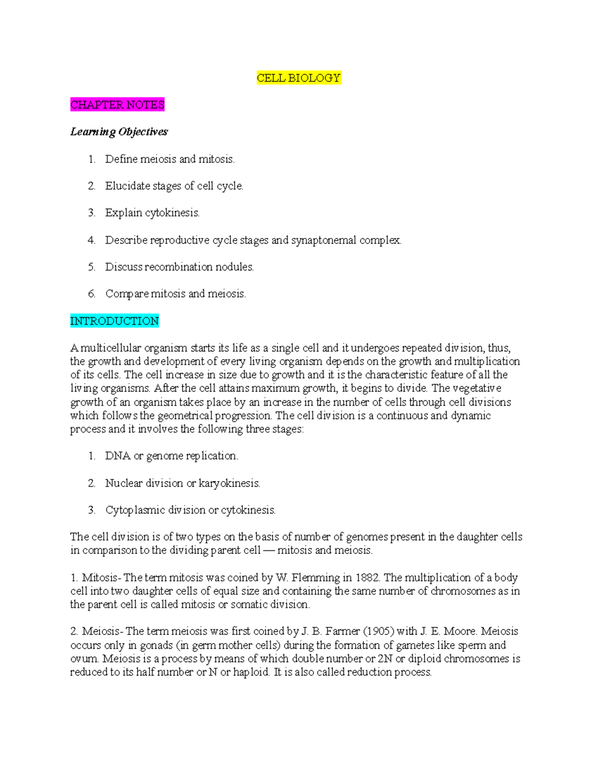 CELL Biology - Please use all of these as study materials for future ...