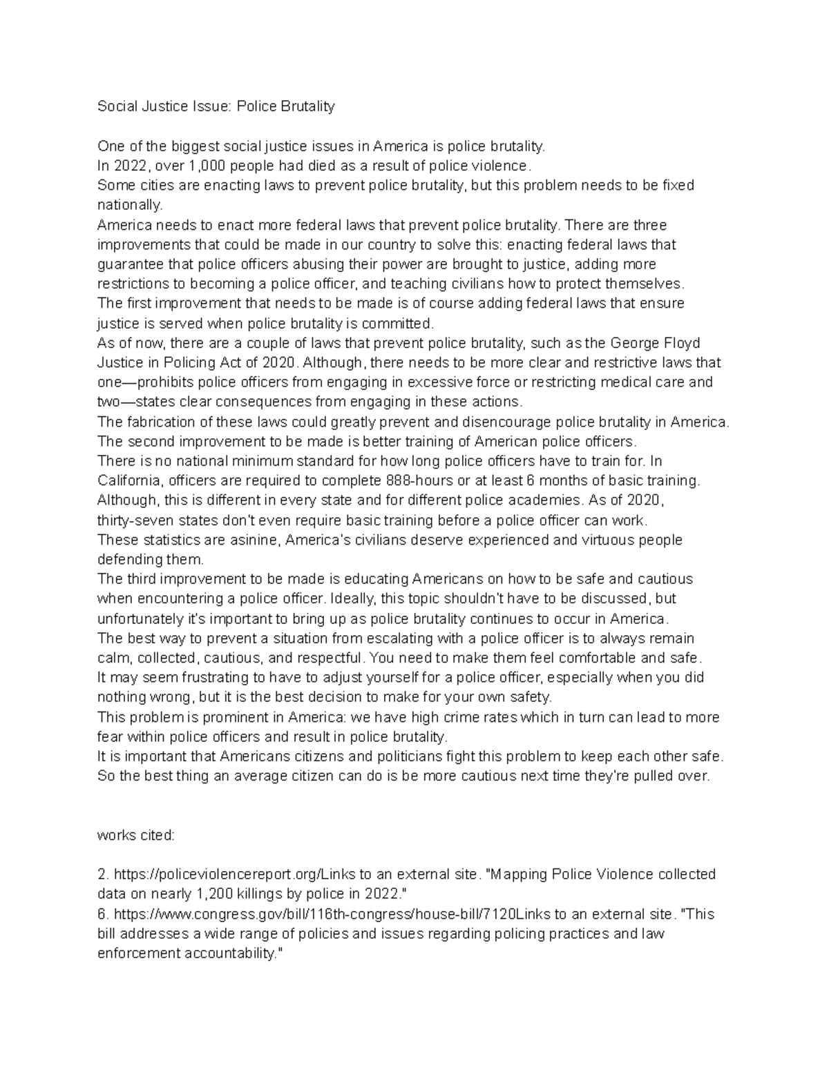 Social Justice Issue Police Brutality - In 2022, over 1,000 people had ...