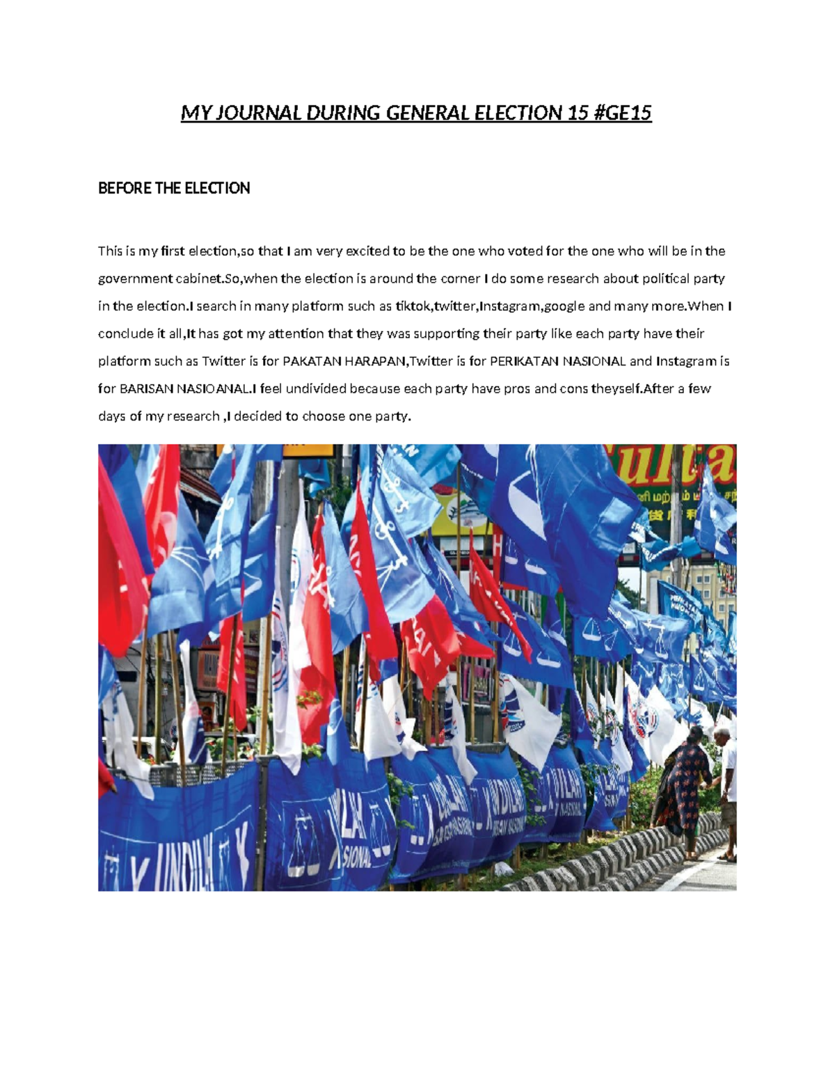 MY Journal During General Election 15 - MY JOURNAL DURING GENERAL ...