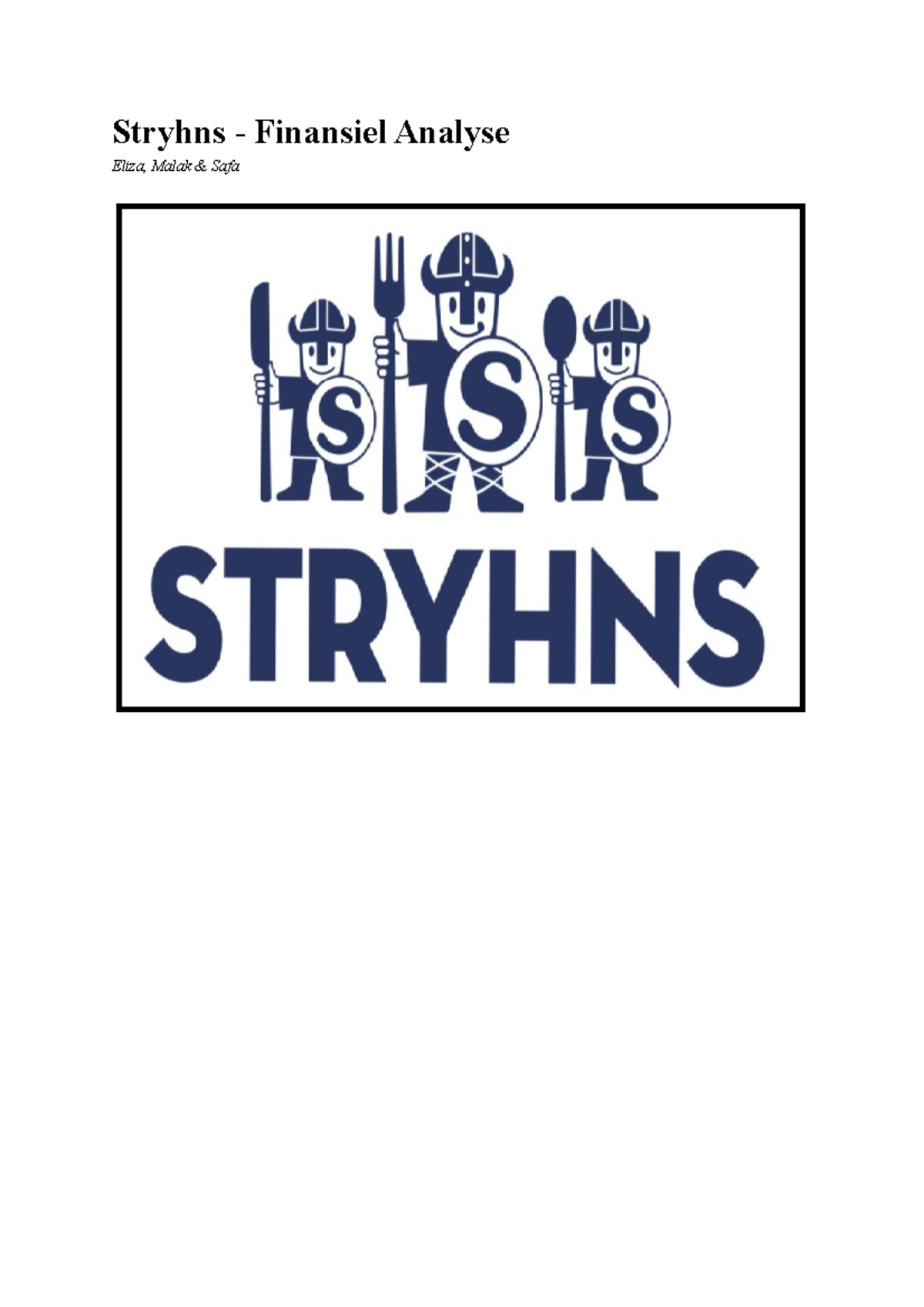Stryhns - VØ aflervering - med brug af bilag - Stryhns - Finansiel ...