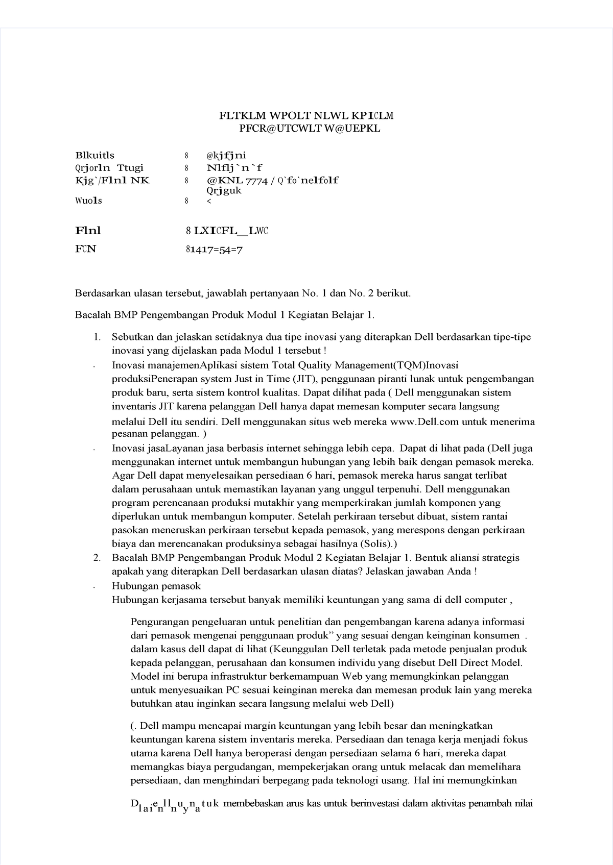 Pdf tugas 1 ekma4473 - SNAJNKNKNDKNSKNDLNDLND - FLTKLM WPOLT NLWL KP IC LM PFCR@UTCWLT W@UEPKL ...