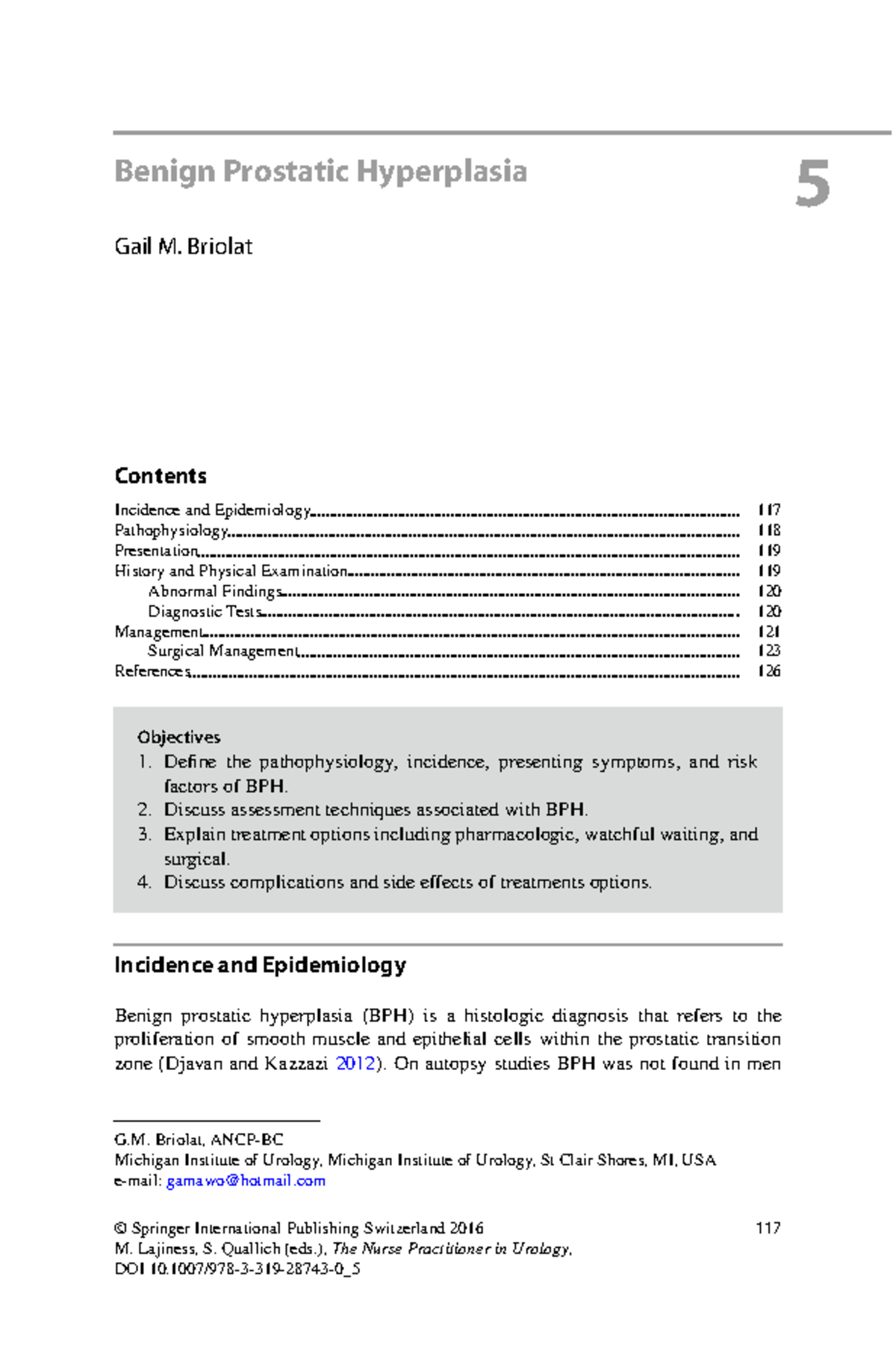 Benign Prostatic Hyperplasia - © Springer International Publishing ...