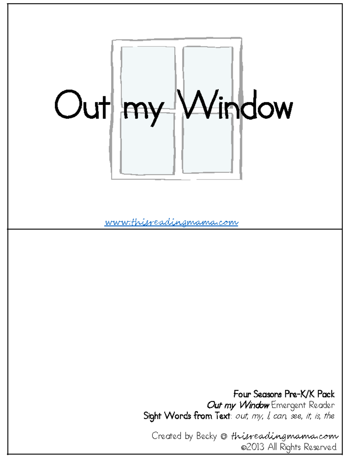 Four Seasons Pack Part 1 - Four Seasons Pre-K/K Pack Out my Window ...