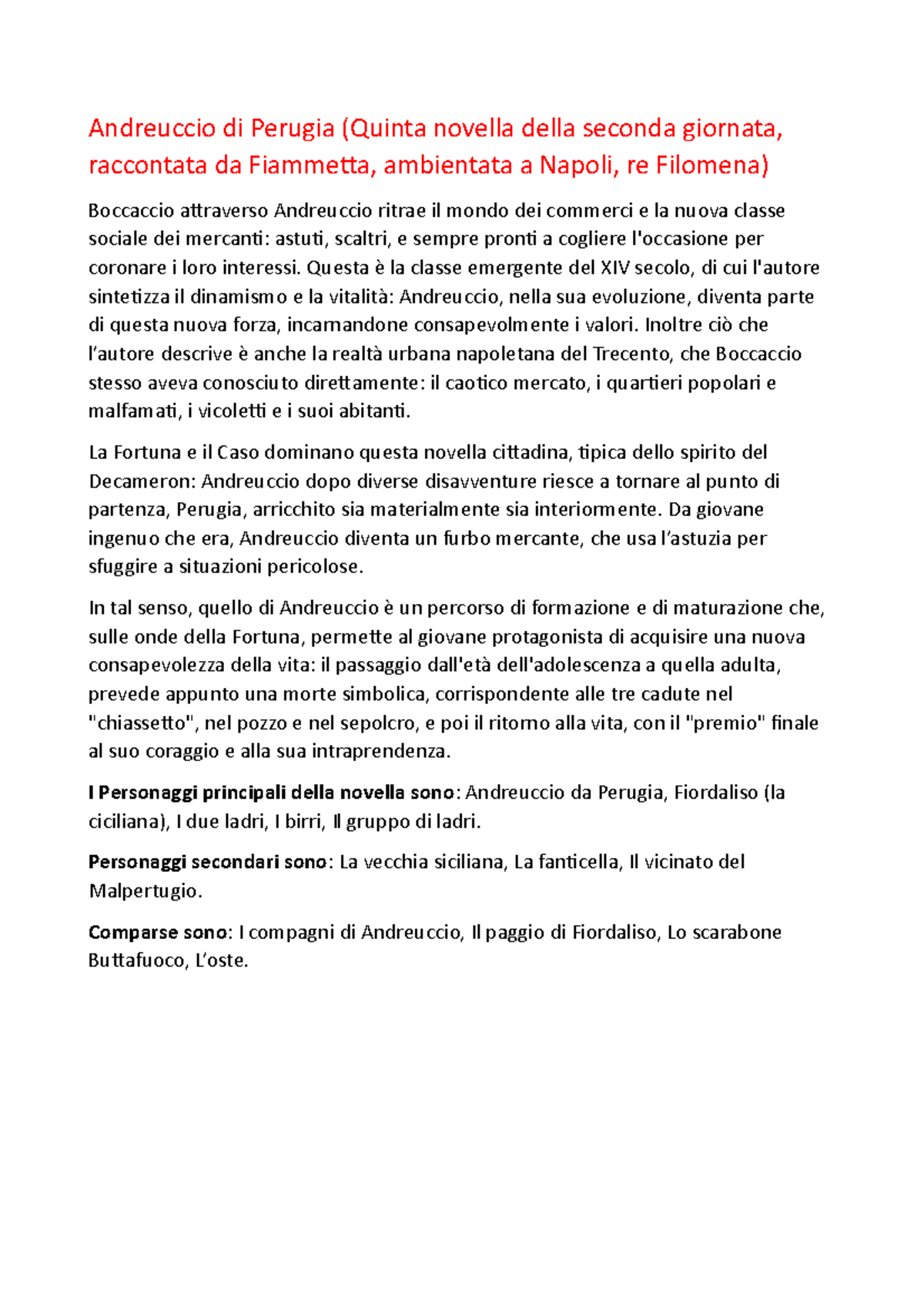 Andreuccio da Perugia - Questa è la classe emergente del XIV secolo, di ...