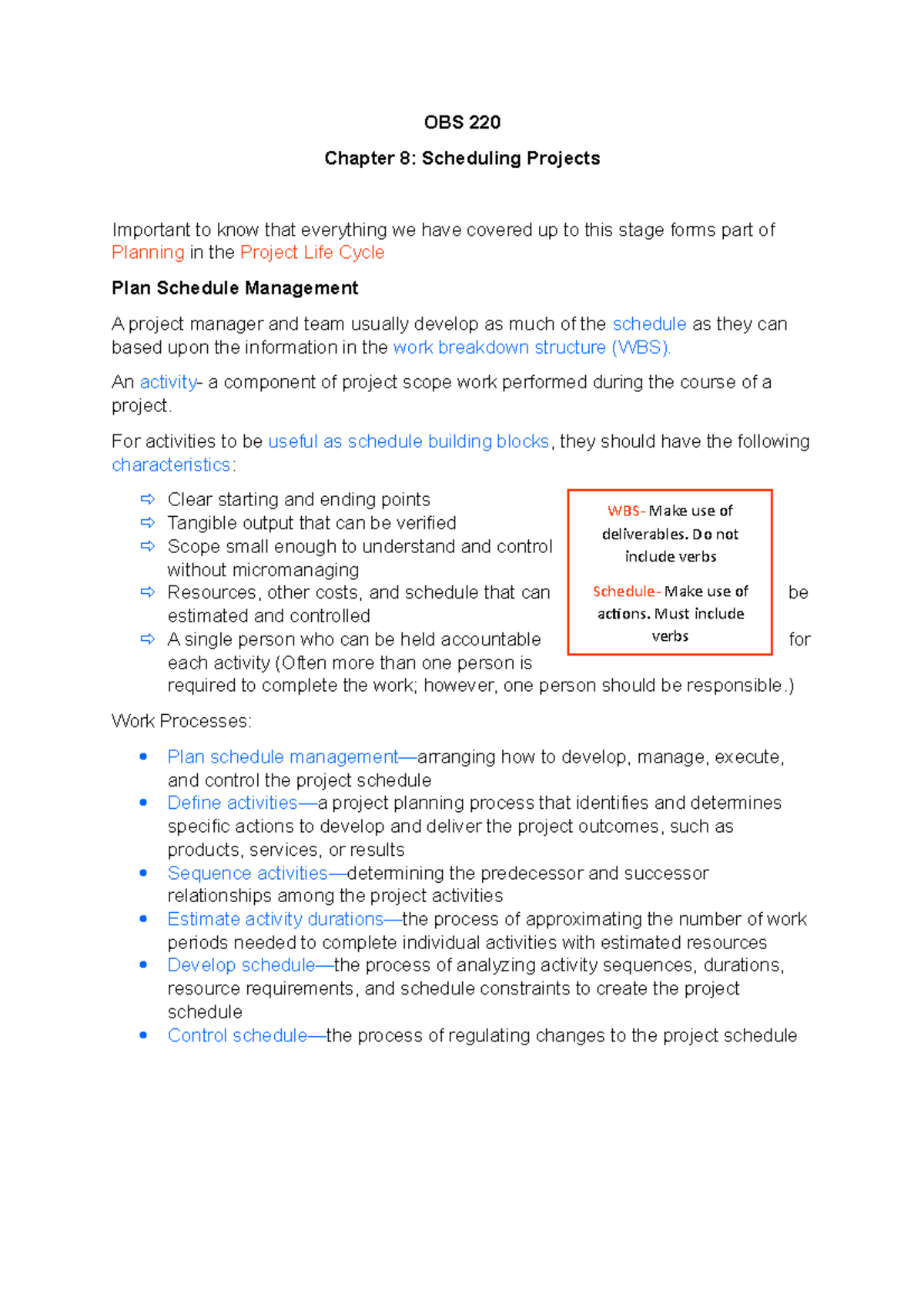 OBS 220 Chapter 8 - Summary Business management - OBS 220 Chapter 8 ...