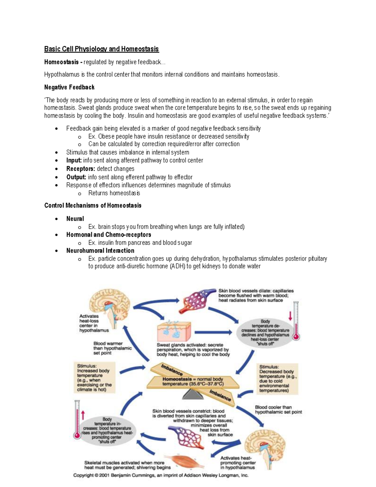 Kin 232 Reference Guide I Basic Cell Physiology and Homeostasis - Basic ...