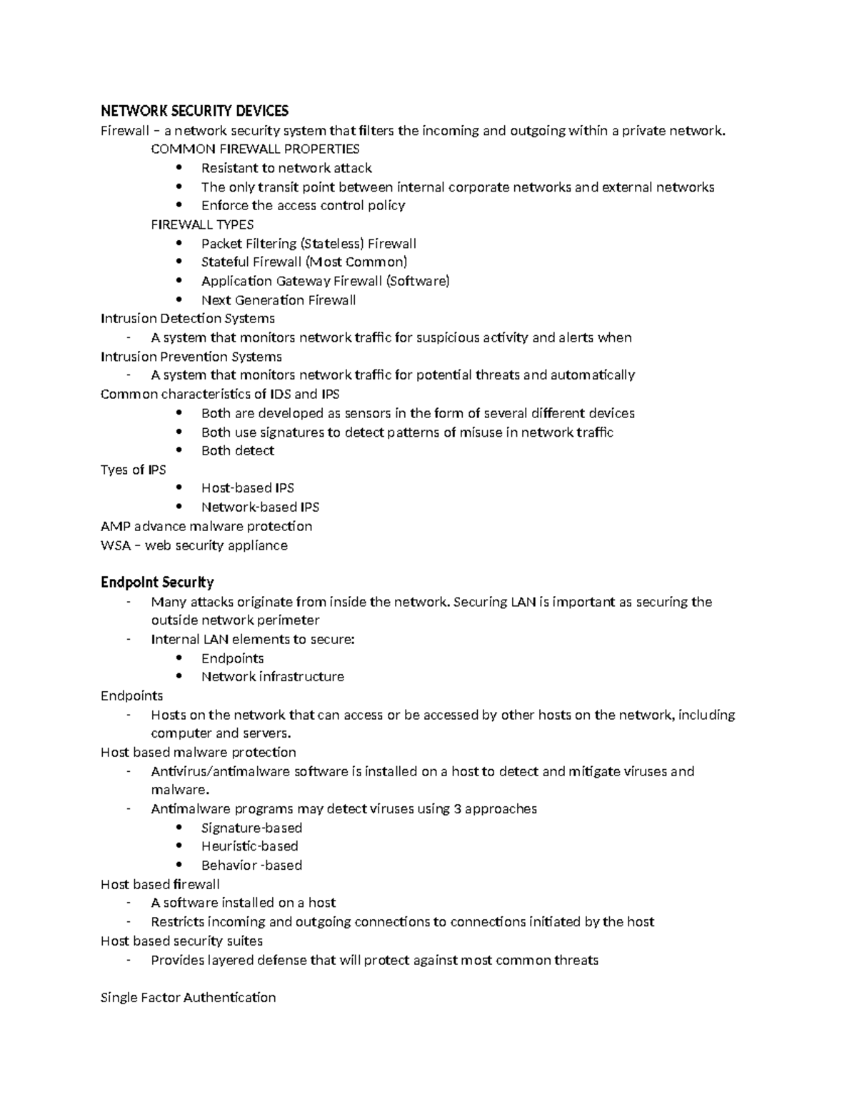 Network Security Devices Network Security Devices Firewall A Network Security System That