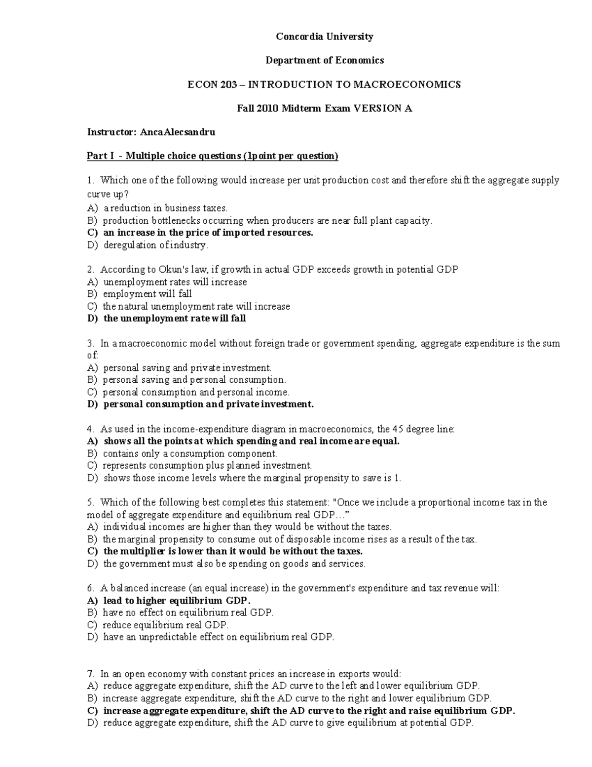 236161691 ECON 203 Midterm 2010 F Anca Alecsandru Solution pdf ...