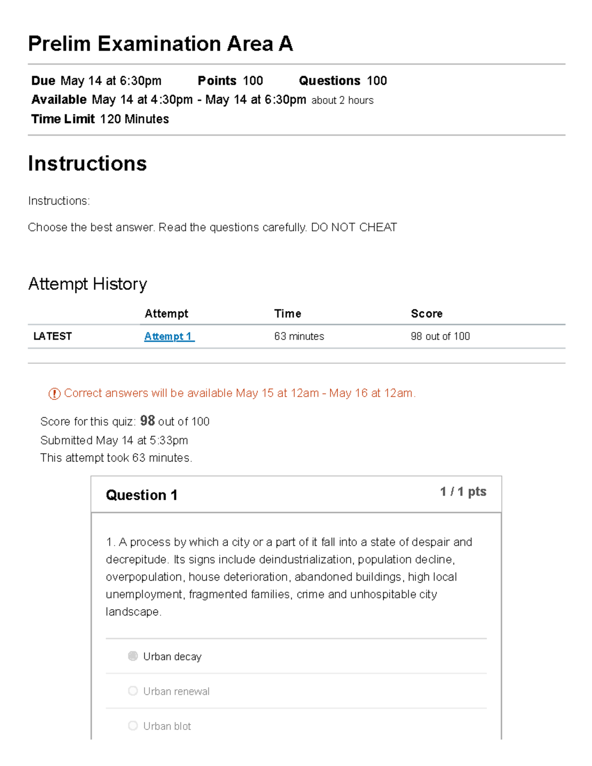 Prelim-Examination-Area-A-Profprac 3 Planning Design - Prelim ...