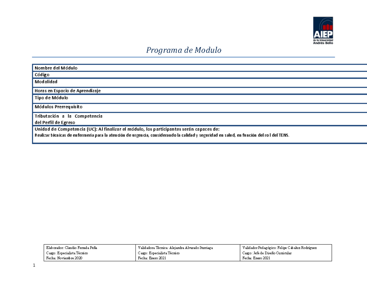 TUR301-3.3. Taller de Aplicaciones en Urgencia-2020 PARA - Elaborador ...