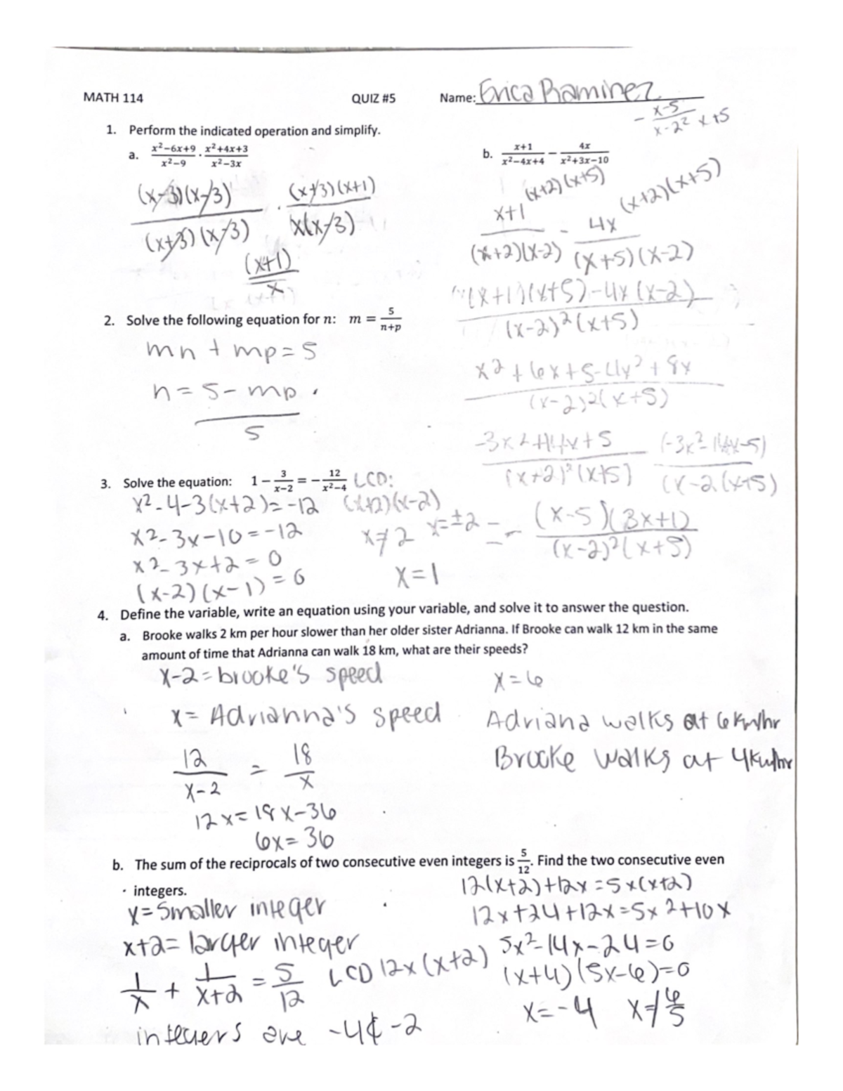 Quiz #5 - In class quiz for chapter 5 - MATH 114 - Studocu