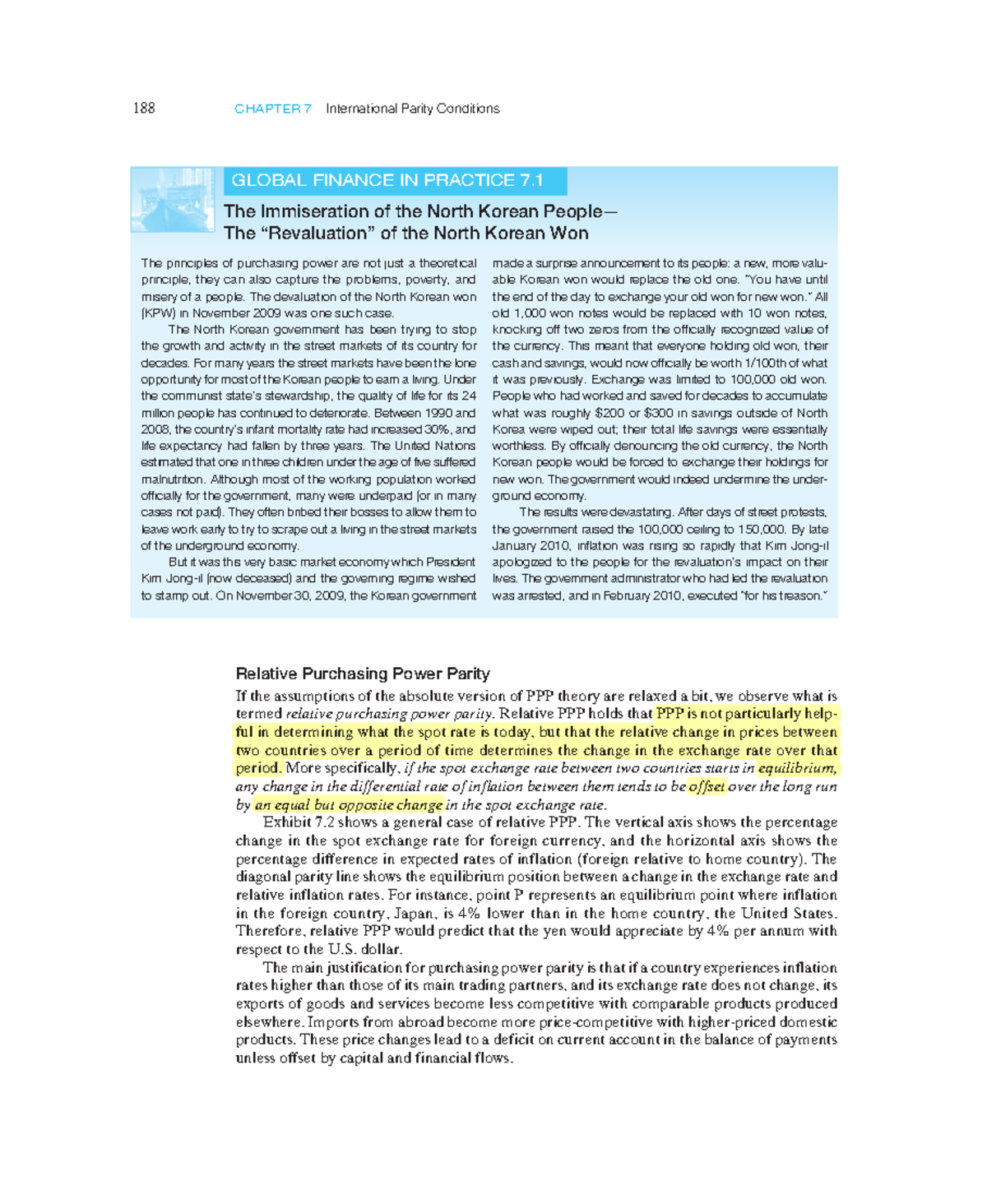 Multifunctional Finance Management-53 - 188 CHAPTER 7 International Parity Conditions Relative ...