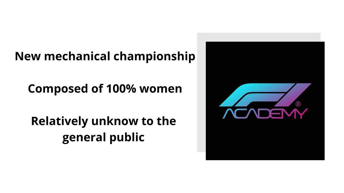 What is Formula 1 Academy - New mechanical championship Composed of 100 ...